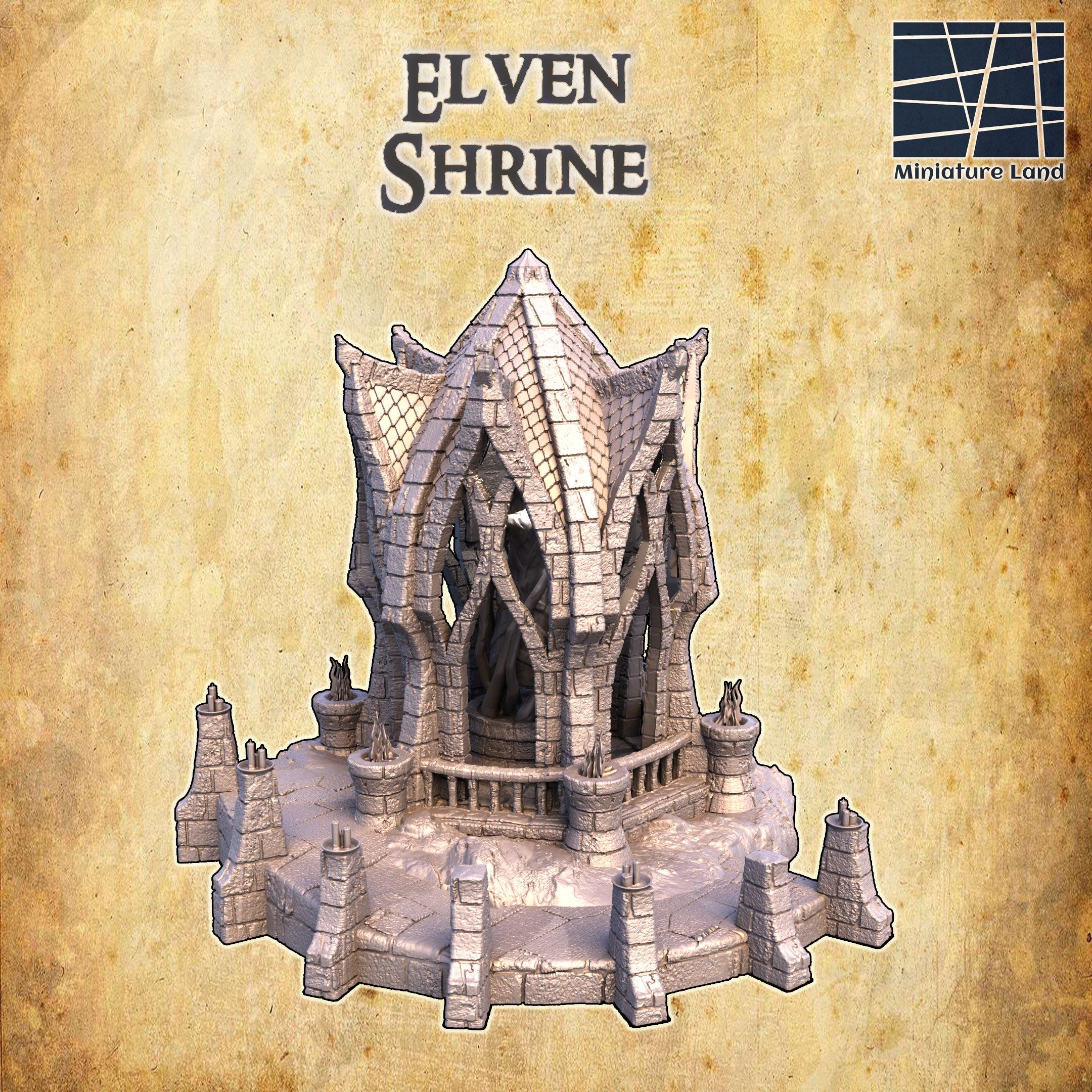 Elven Shrine | 3D Printed Tabletop Terrain | Dnd & RPG Miniature ...