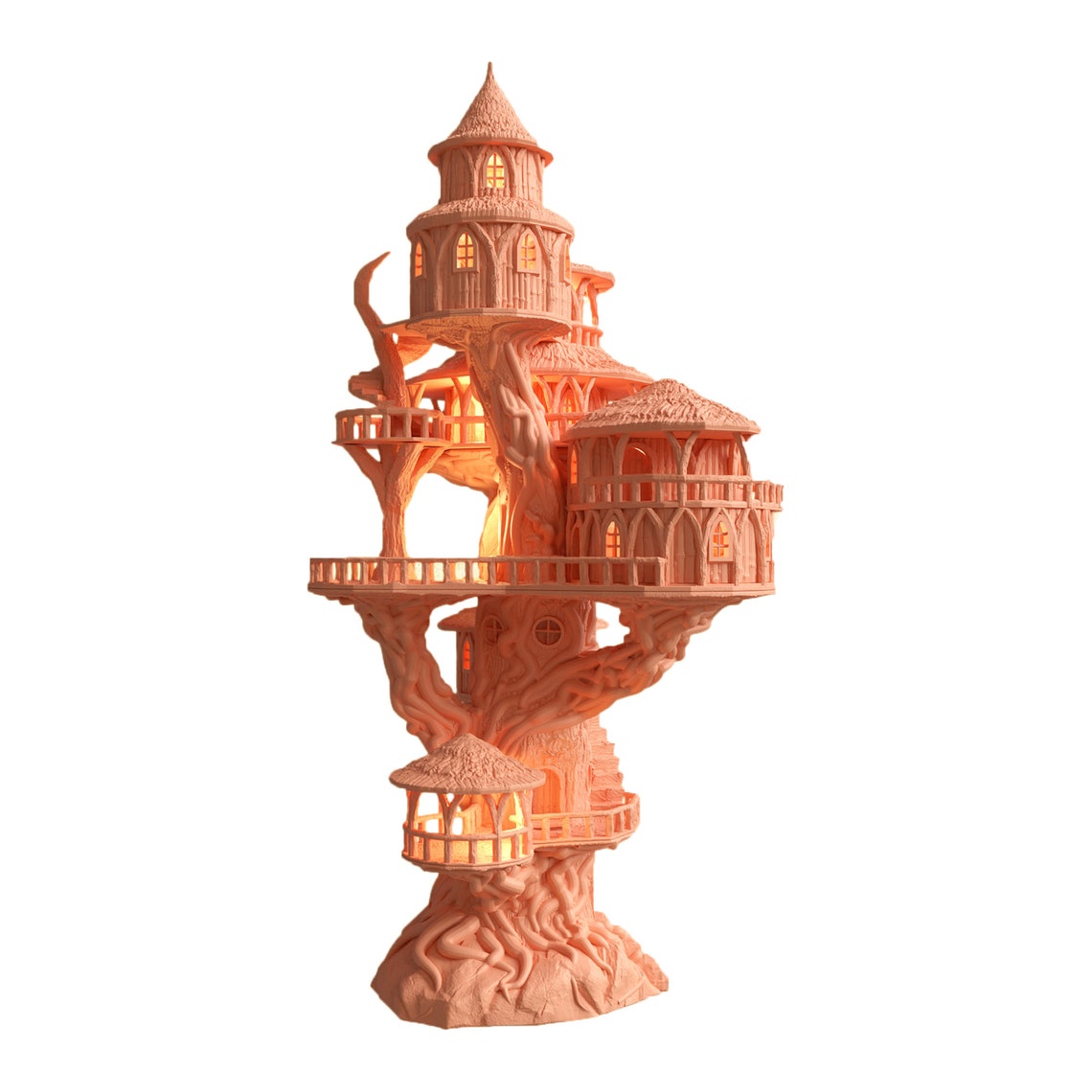 Grand Treehouse Dnd Terrain, Dnd Tree Village Terrain, Miniatureland - Etsy