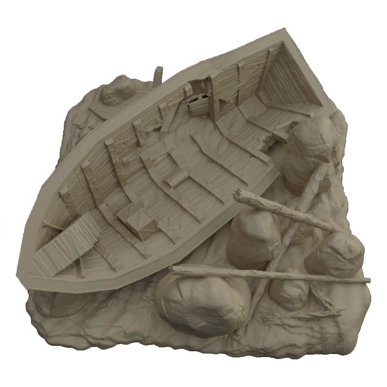 Ashored Galley Dnd Pirate Terrain Pirate Ship Terrain Small - Etsy