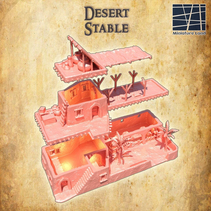 Desert Stable Dnd Terrain, Dungeons and Dragons, D&D, Miniatureland ...