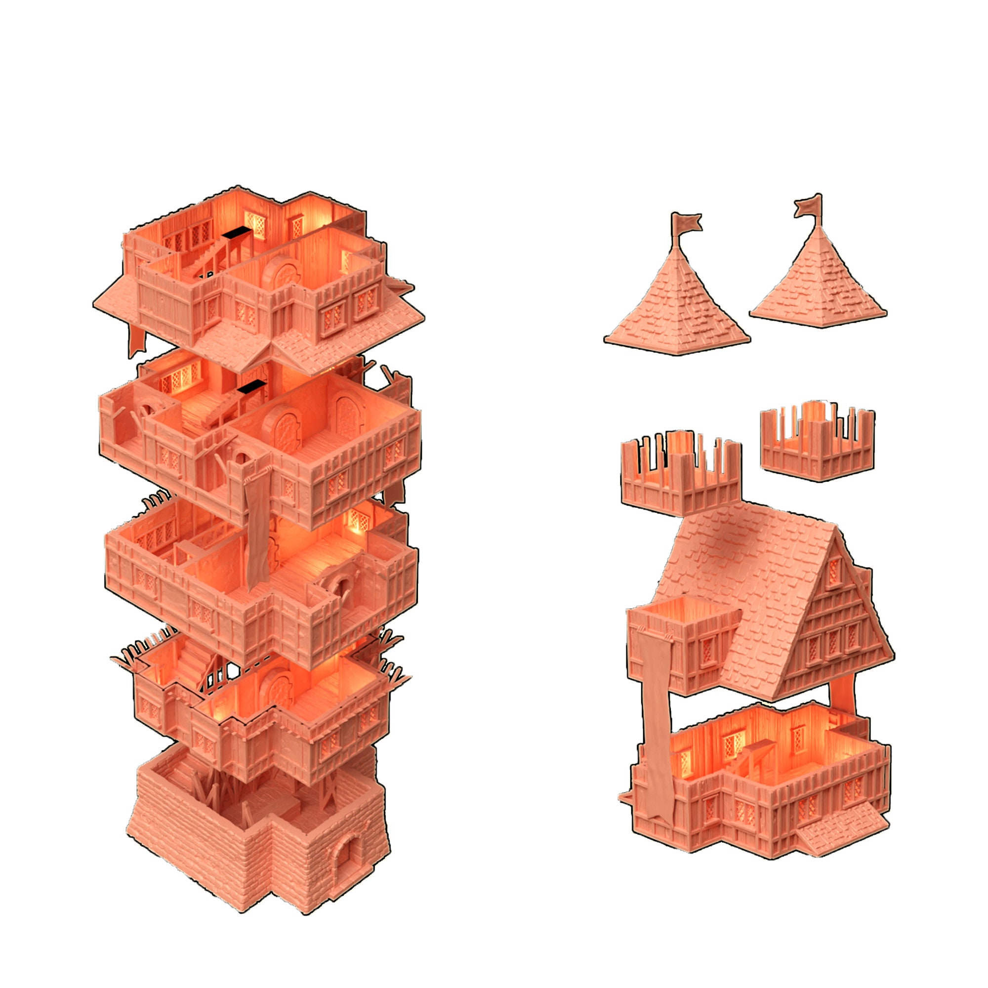 Governor House Medieval Dnd Terrain, Medieval High House for Dungeons ...