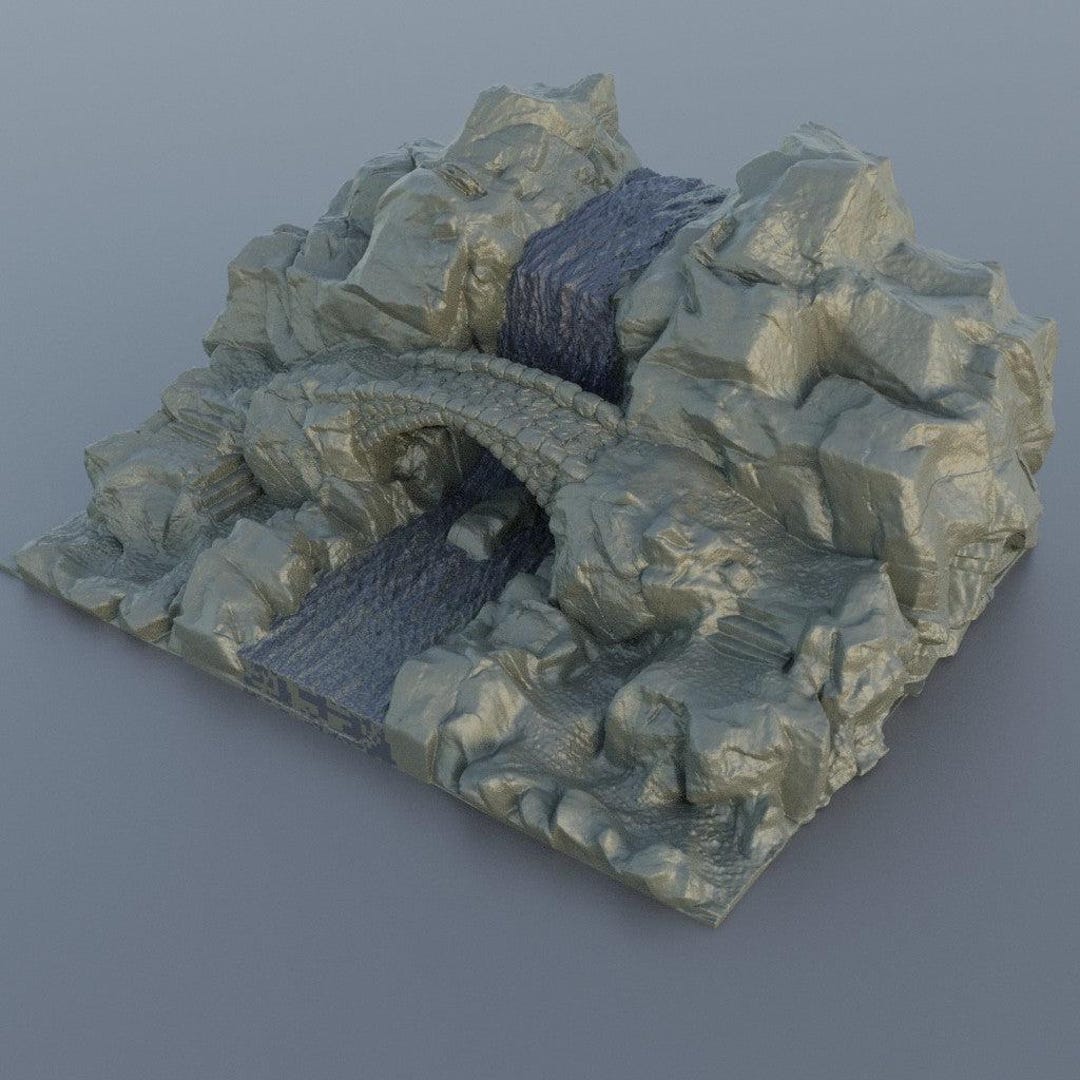 Waterfall Bridge Tabletop Terrain | Dnd Terrain, Dnd Accessories ...