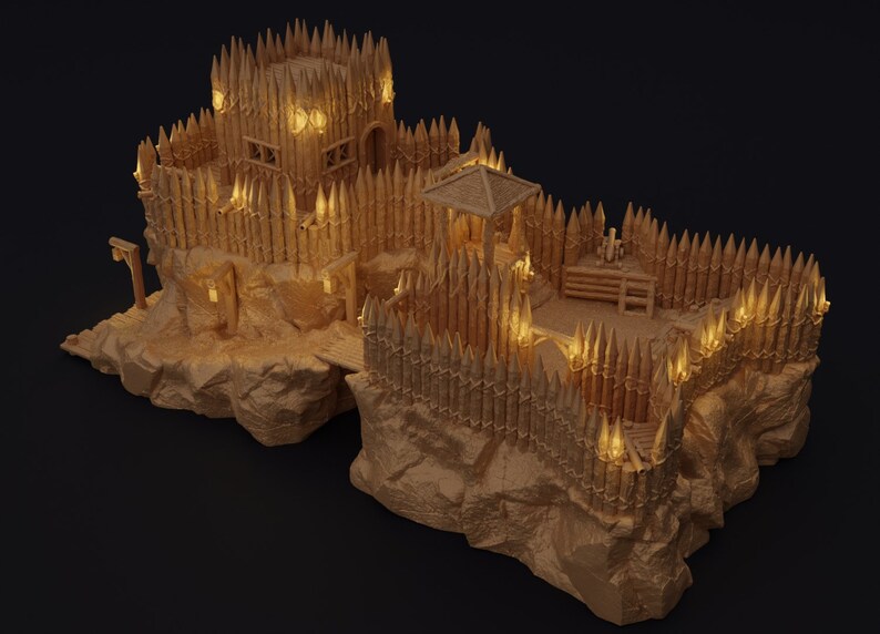 Small Pirate Fort Terrain Pirate Fort Terrain for Dnd - Etsy