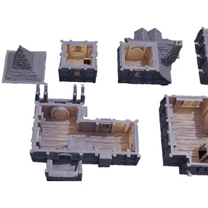 Medieval High House Terrain, Medieval City Noble House Terrain for Dnd ...
