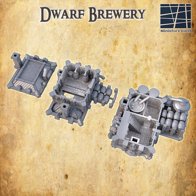 Dwarf Brewery | 3D Printed Tabletop Terrain for RPG and D&D Gaming ...