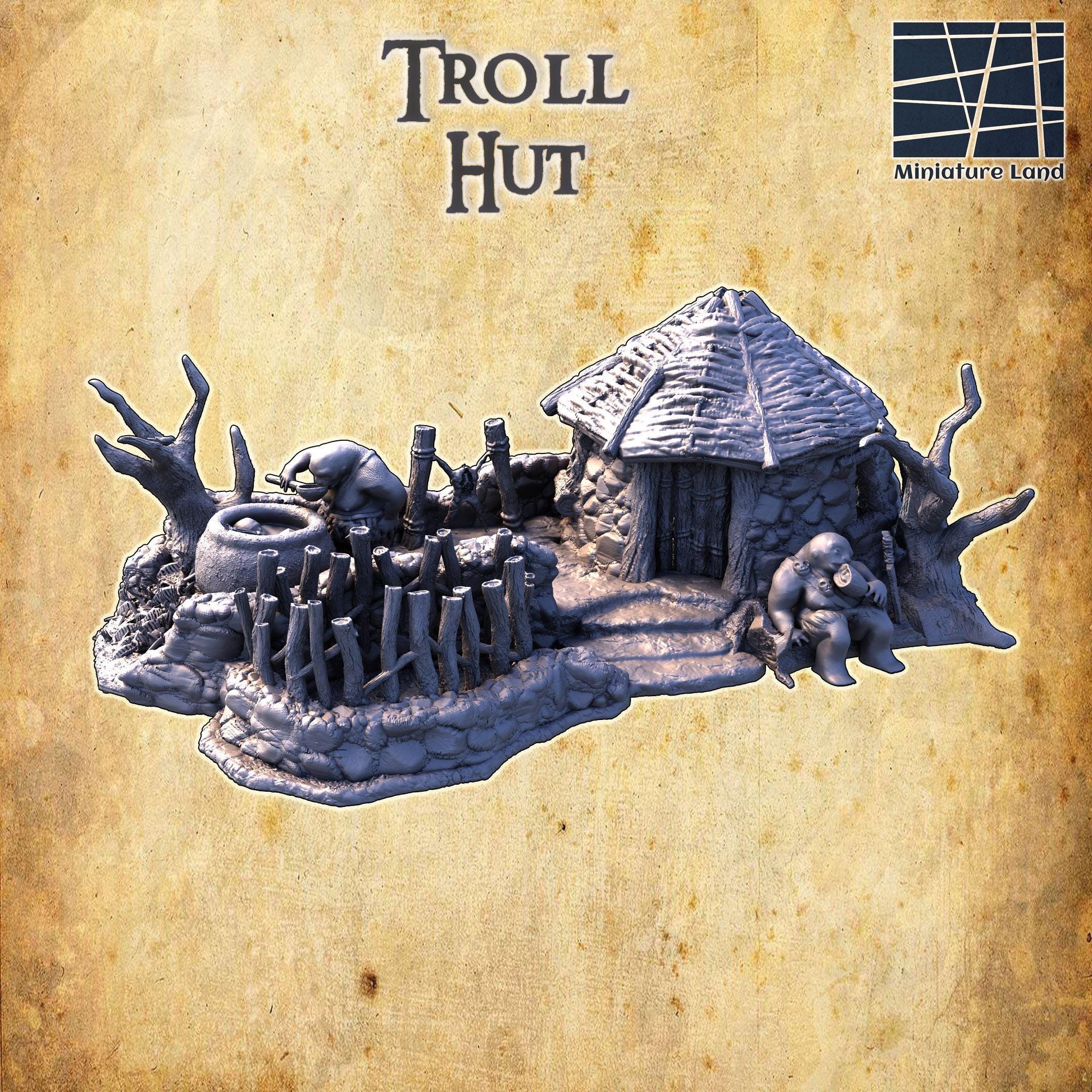 Troll Hut | 3D Printed Tabletop RPG & Dnd Terrain | Fantasy Miniature ...
