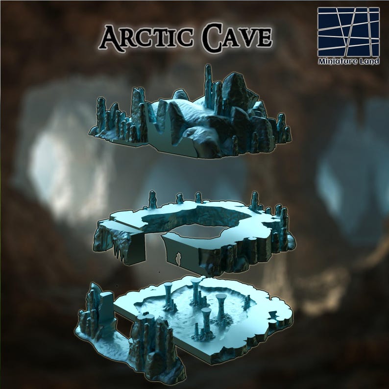 Arctic Cave | Frozen Depths Tabletop Terrain for D&D, Rpgs, and ...