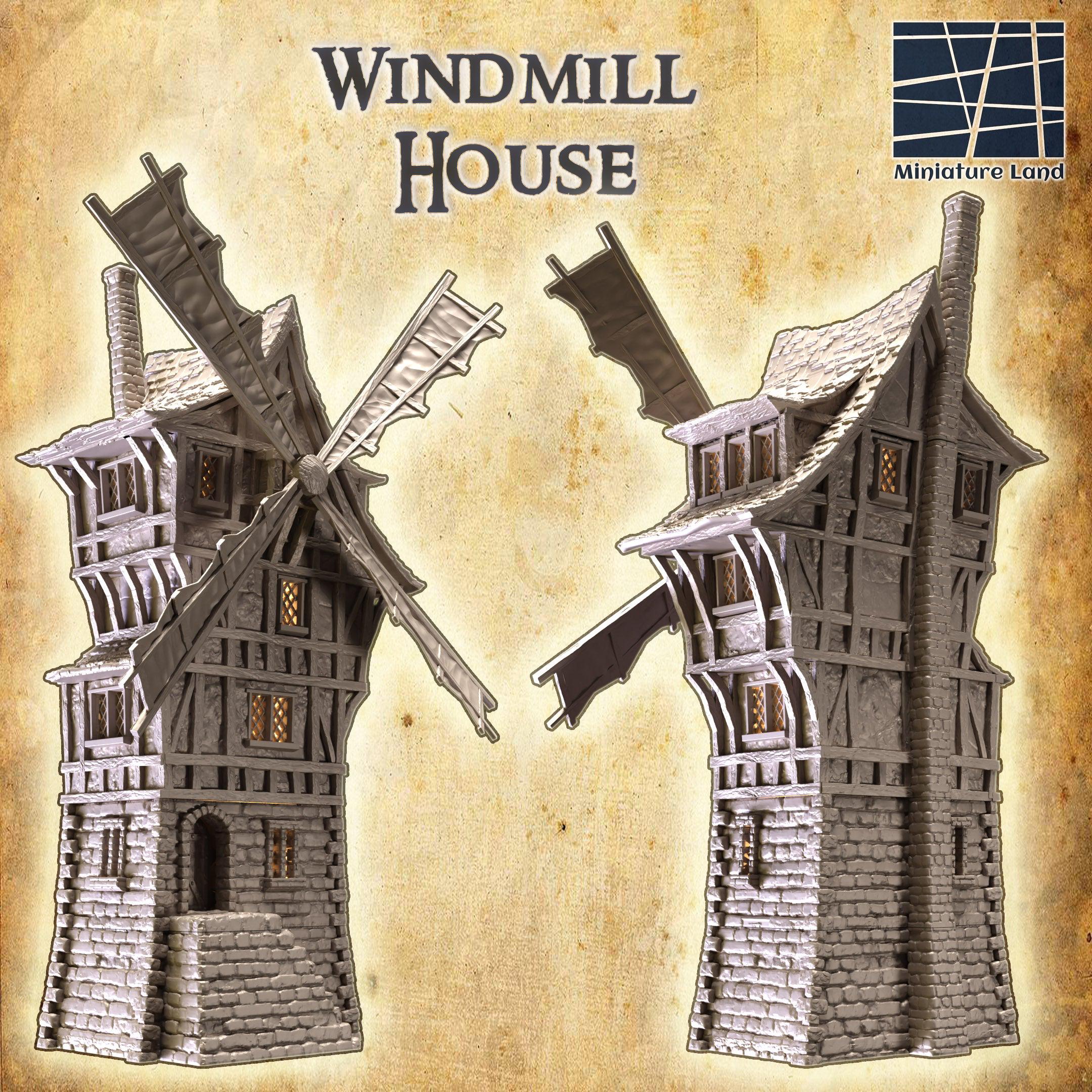 Windmill House | 3D Printed Fantasy Tabletop Terrain for Dnd & RPG ...