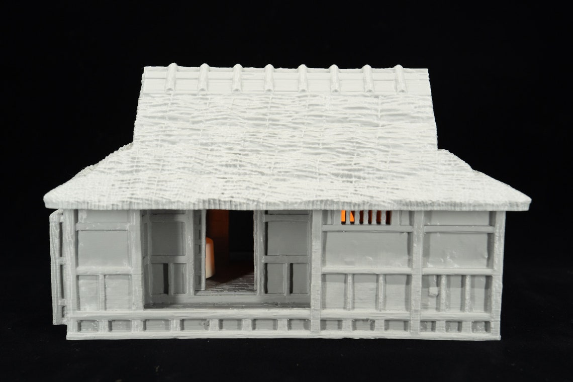 Japanese Cottage Dnd Terrain, Dnd Samurai Terrain for 28mm Miniatures ...