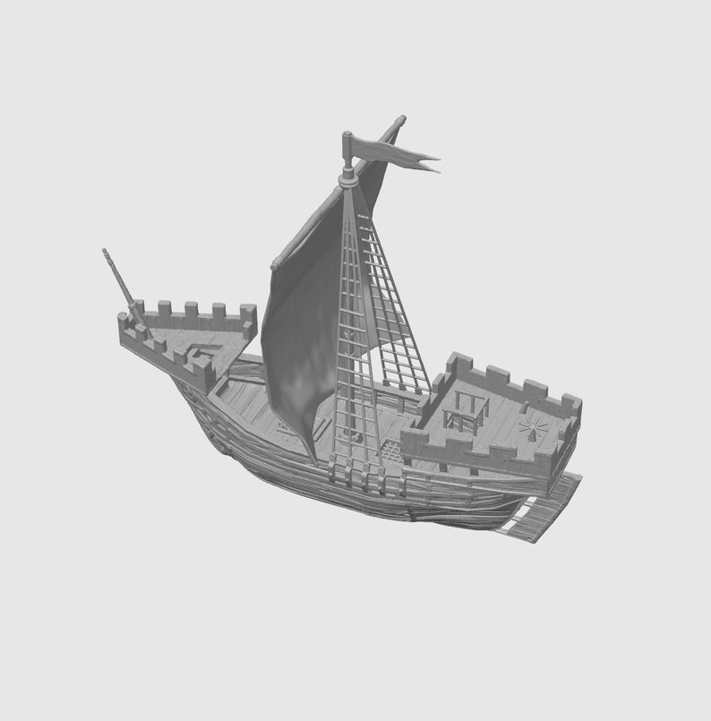 Medieval Cog Dnd Ship Terrain Dnd Cog Ship 28mm - Etsy