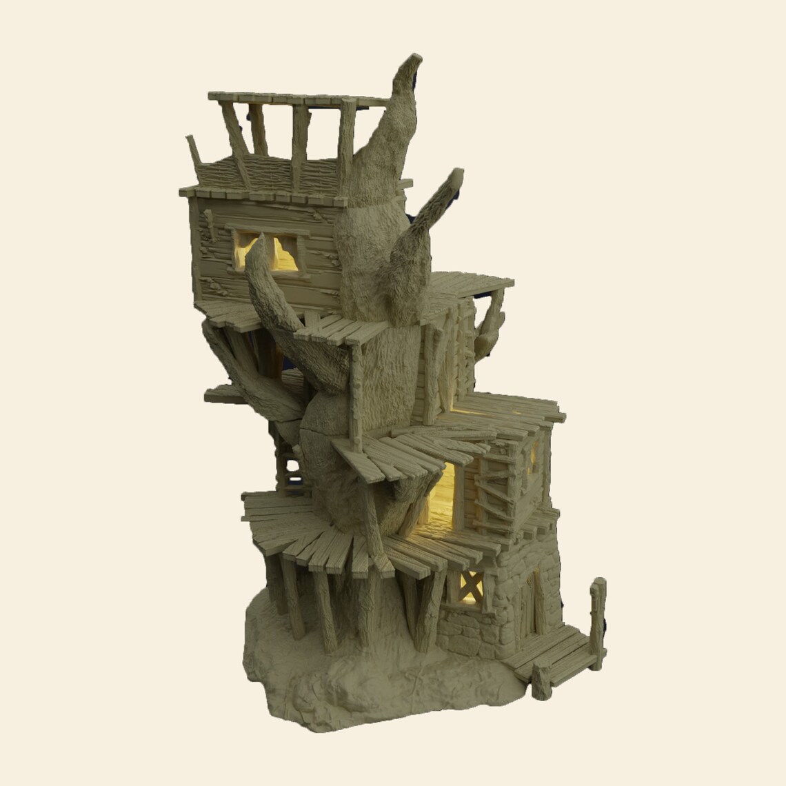Tree Hovel Terrain for Dnd, Treehouse Dnd Terrain, Dungeons and Dragons ...