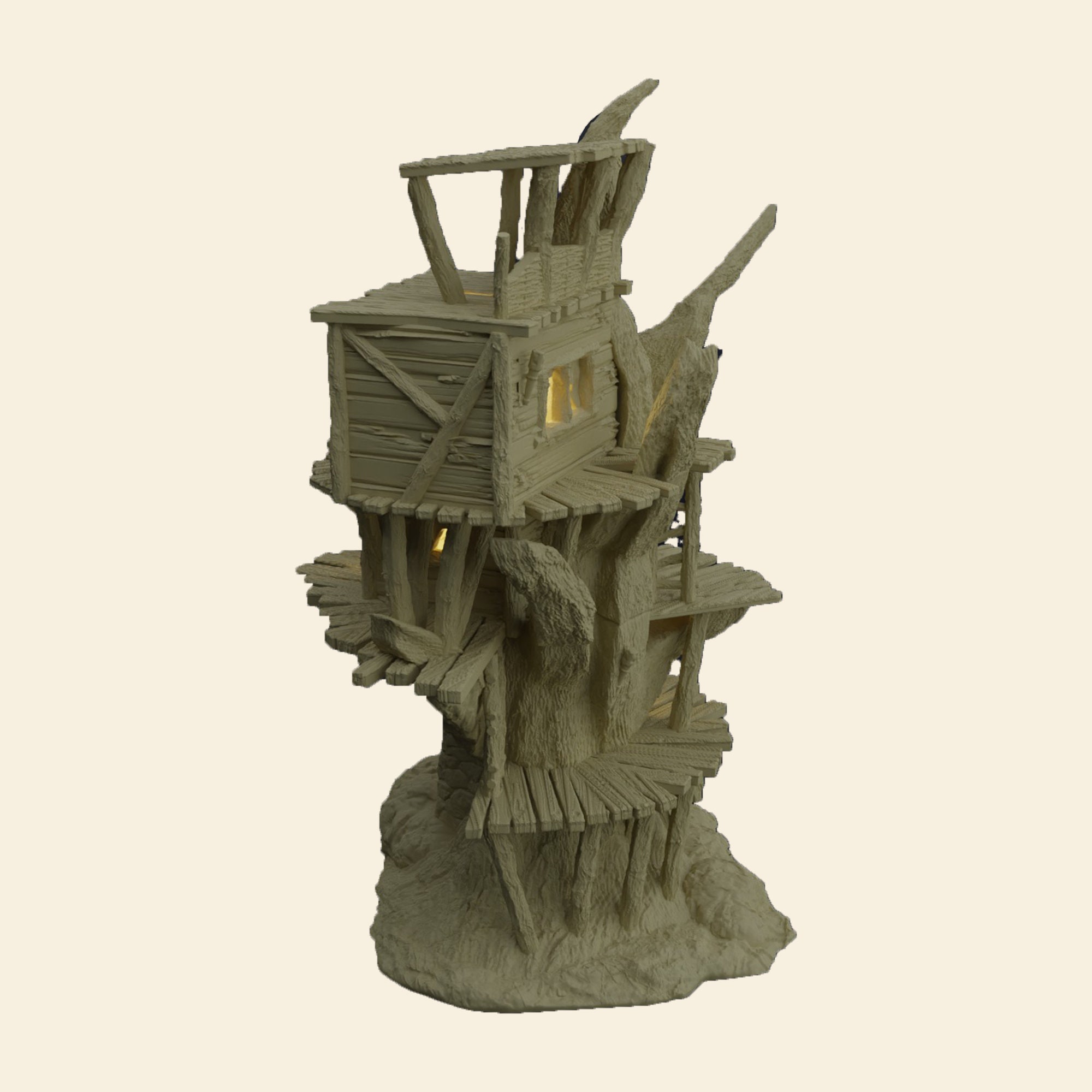 Tree Hovel Terrain for Dnd, Treehouse Dnd Terrain, Dungeons and Dragons ...