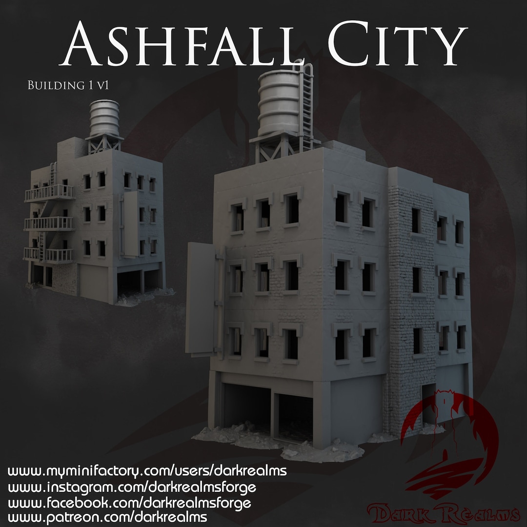 Ashfall City Apartment Building, City Terrain Apartment Complex, Dark ...