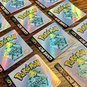 Pokémon Crystal Clear Holographic Label - Laminated Replacement Label ...