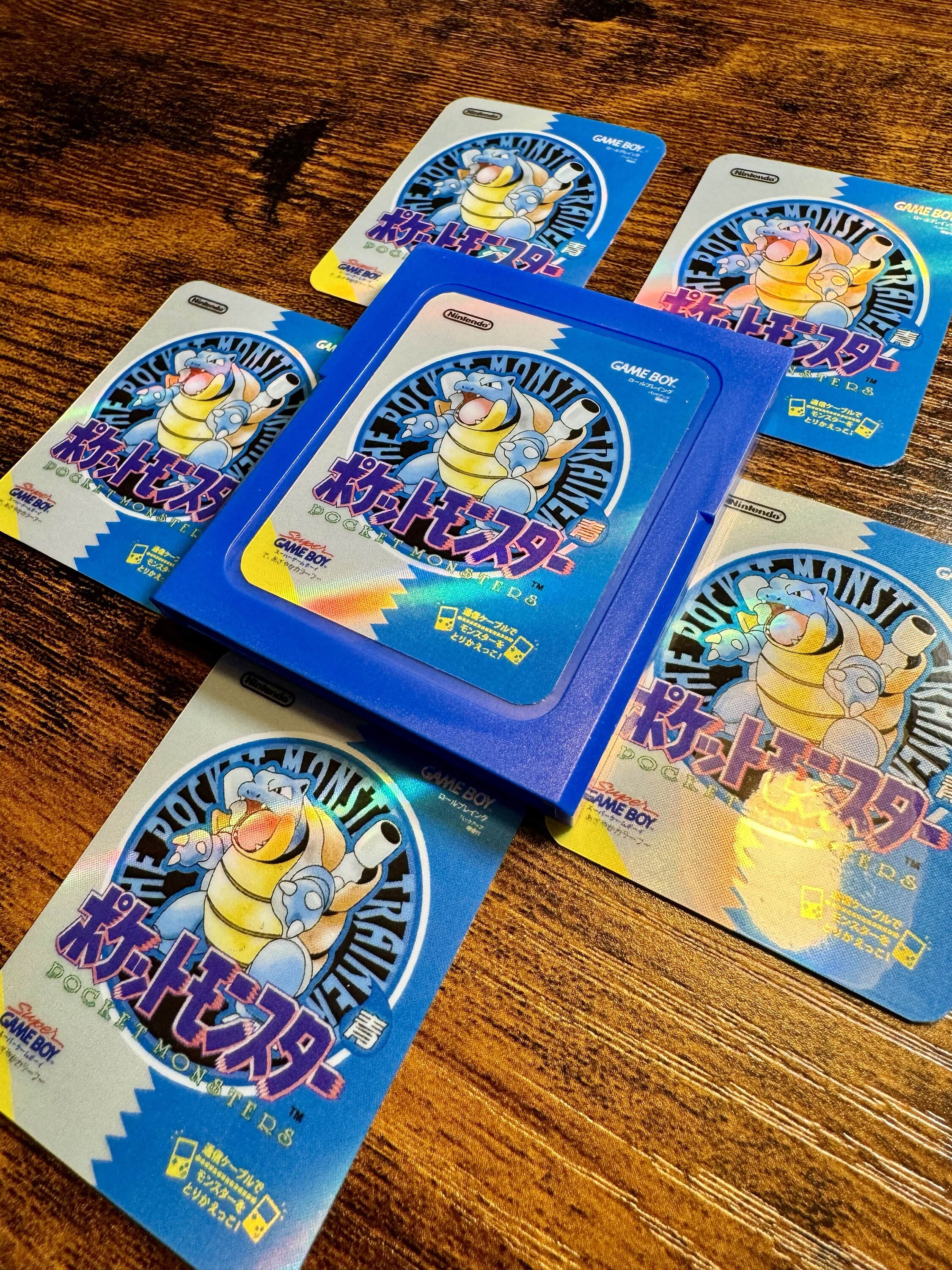 Japanese Pokémon Blue Holographic Kitsch Bent Game Boy Cart Labels - Etsy