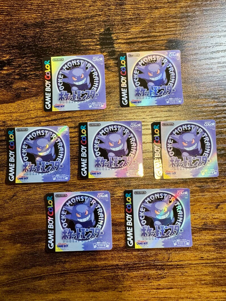 Pokémon Gengar Holographic Label (japanese Edition) - Laminated ...