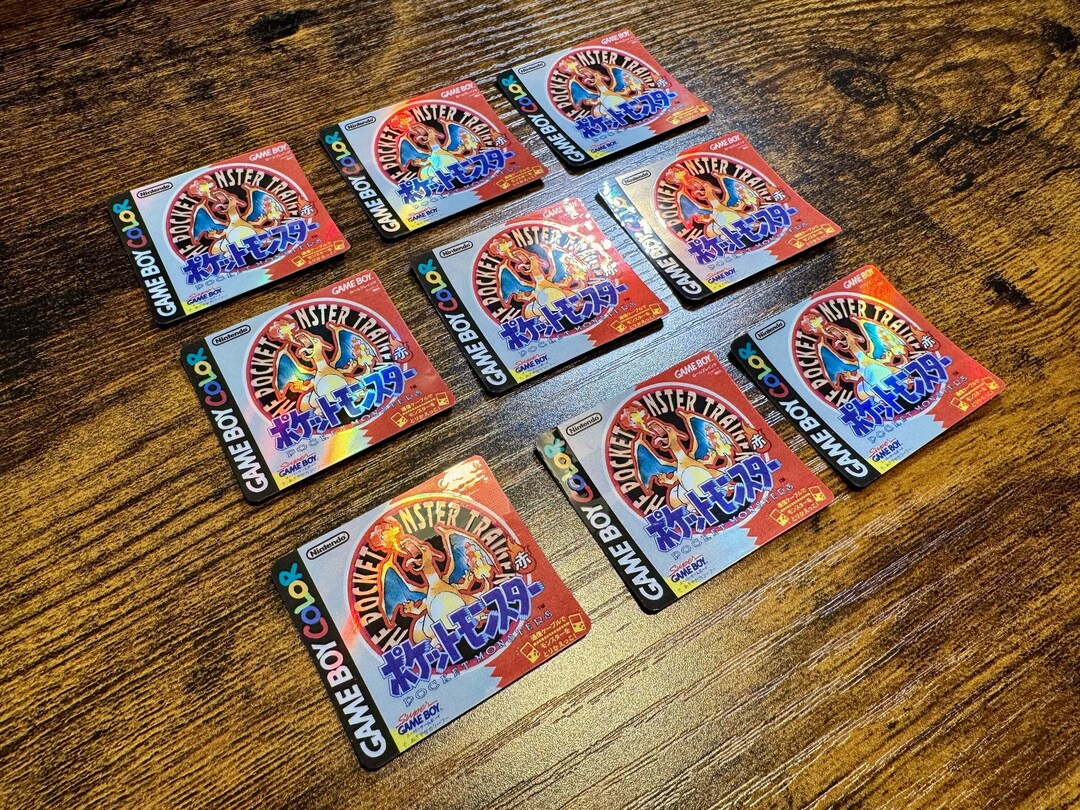 Pokémon Red Holographic Label (japanese Edition) - Laminated ...