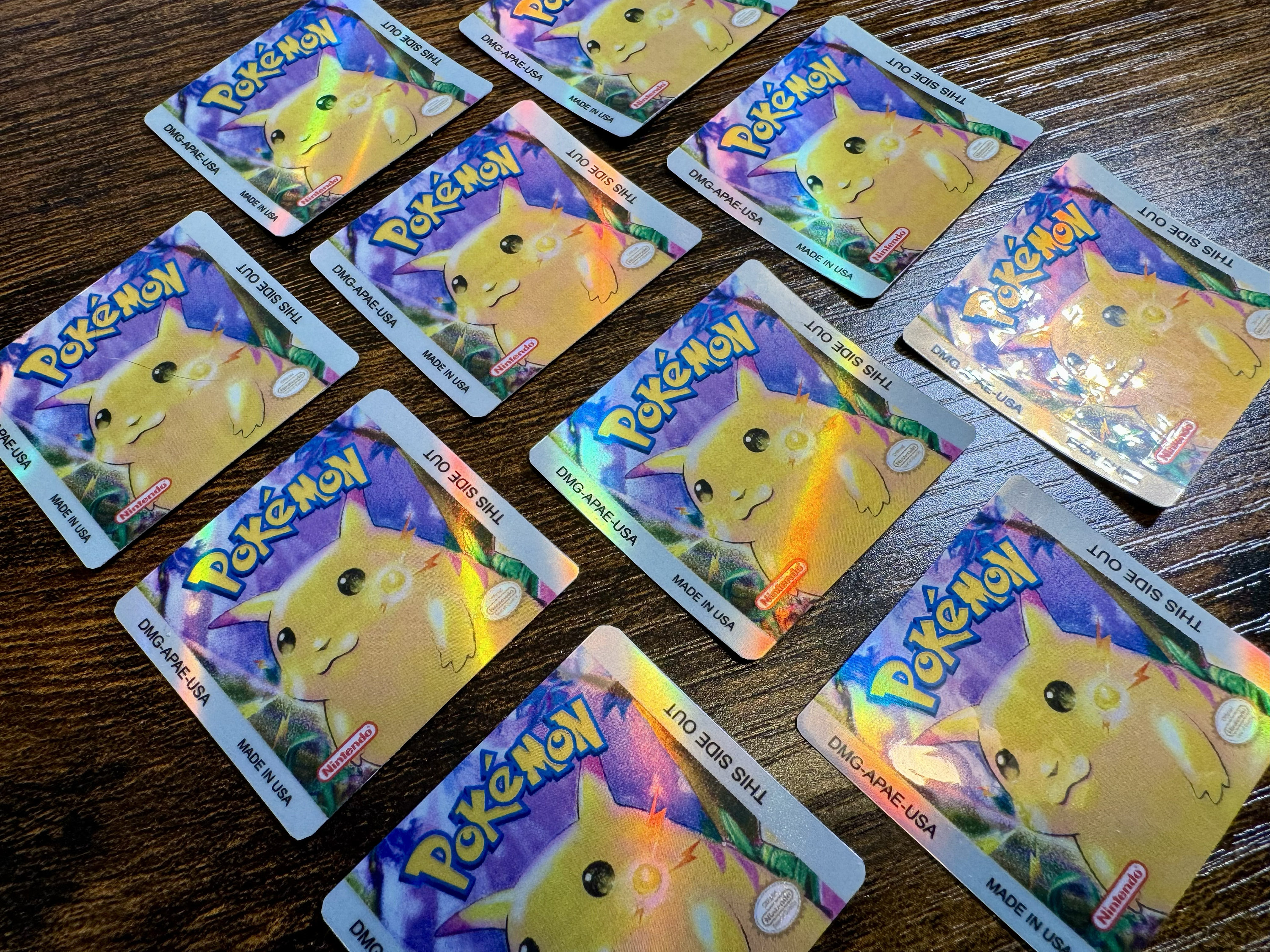 Pokémon Yellow Holographic Label - Laminated Replacement Label for Game ...