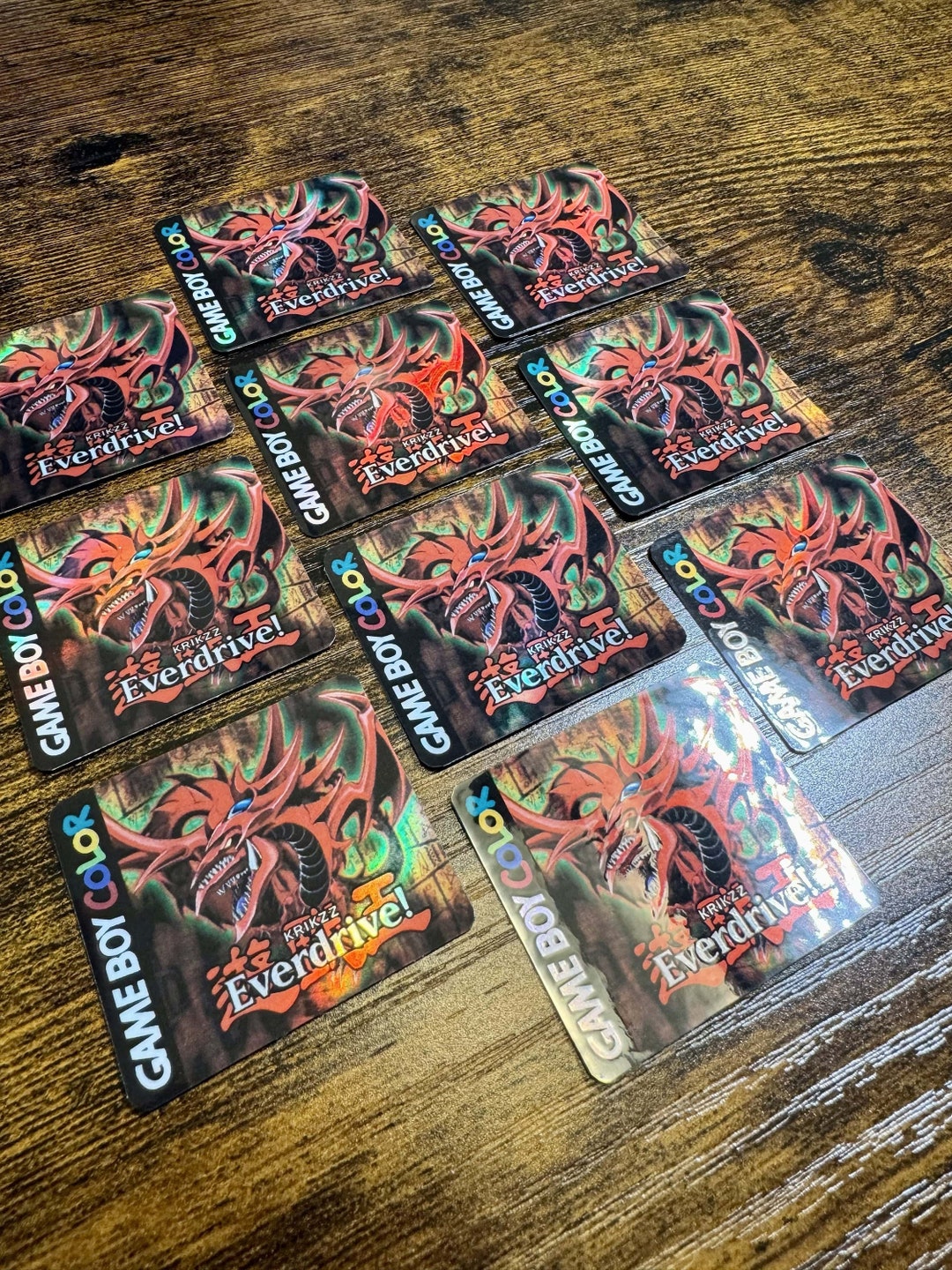 Everdrive Slifer the Sky Dragon Holographic Replacement Label for Game ...