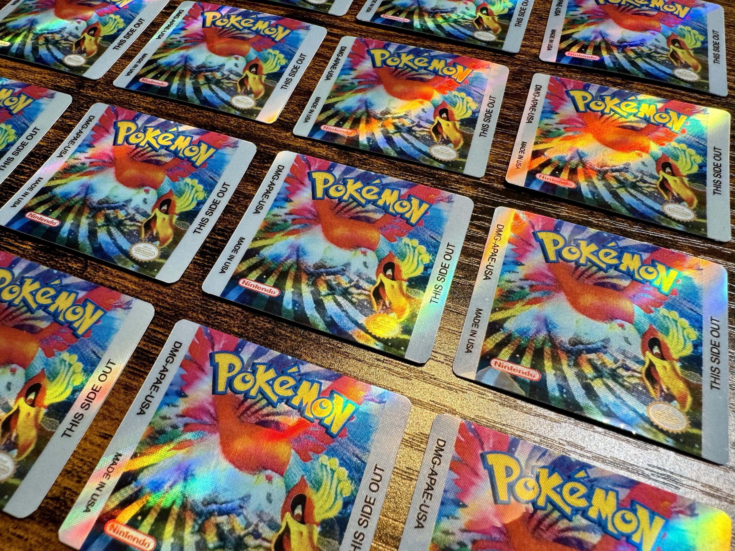 Pokémon Gold Holographic Label Laminated Replacement Label - Etsy