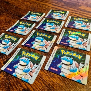 Pokémon Blue Holographic Label - Laminated Replacement Label for Game ...