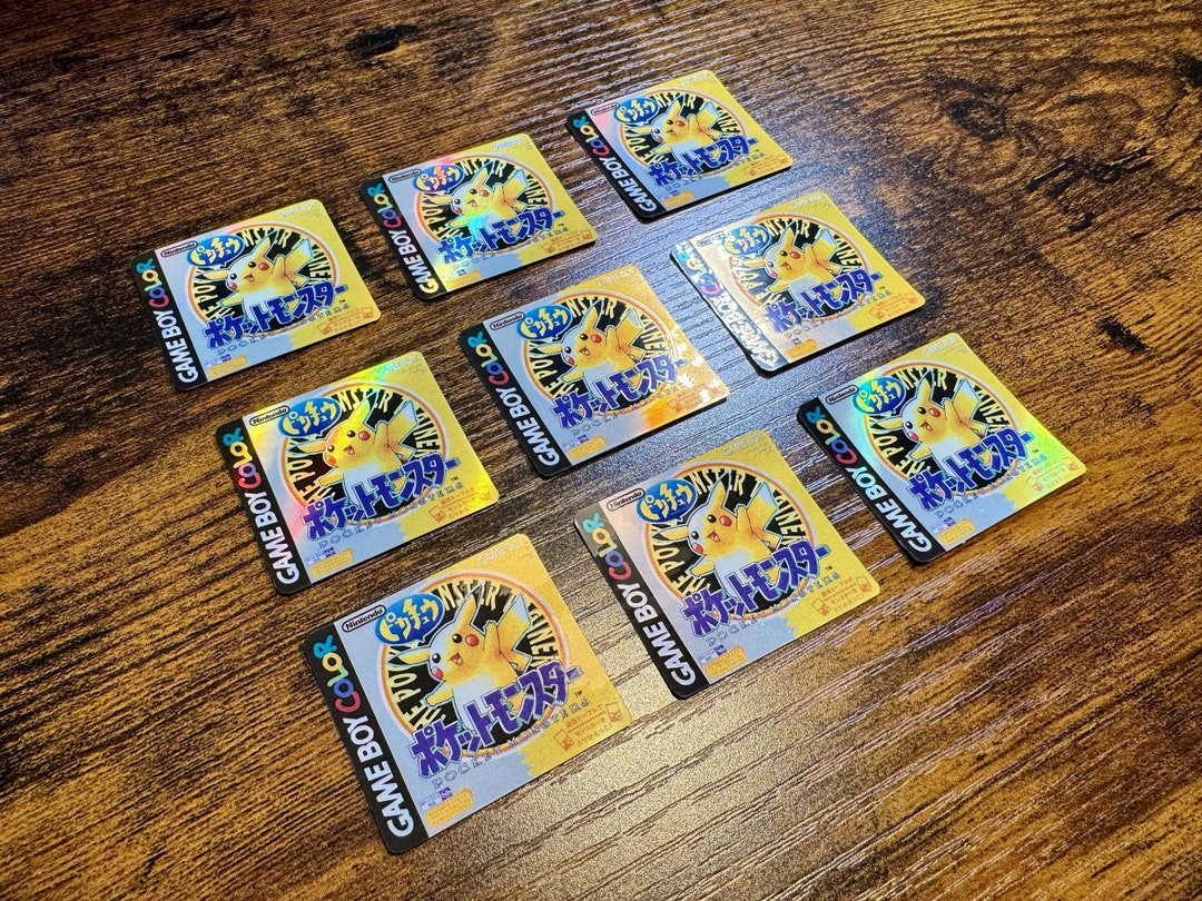 Pokémon Yellow Holographic Label (japanese Edition) - Laminated ...