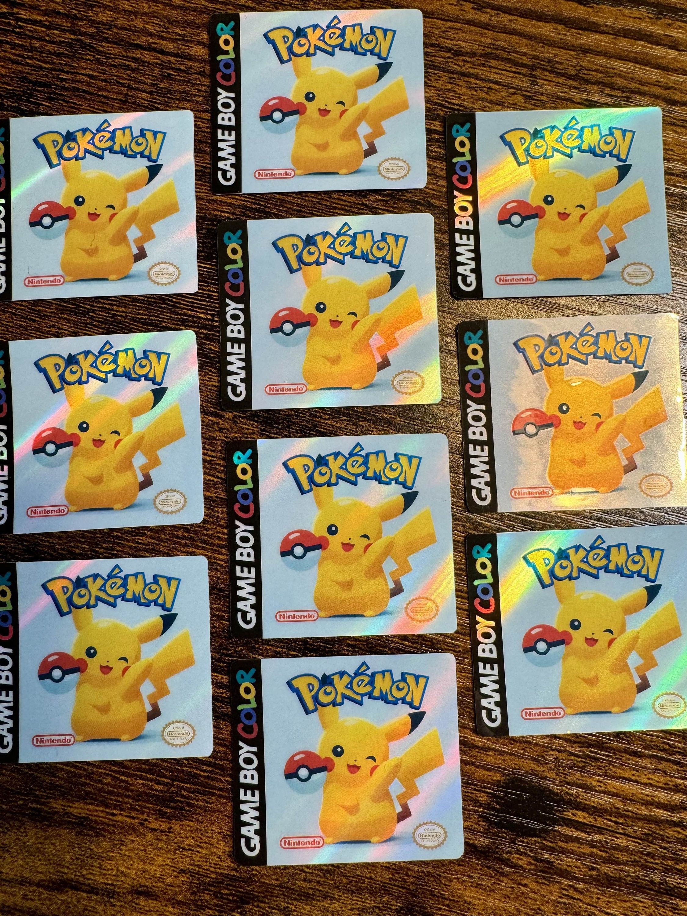 Pokémon Yellow Holographic Label - Laminated Replacement Label for Game ...