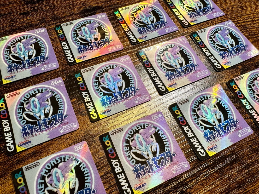 Pokémon Crystal Holographic Label (japanese Edition) - Laminated ...