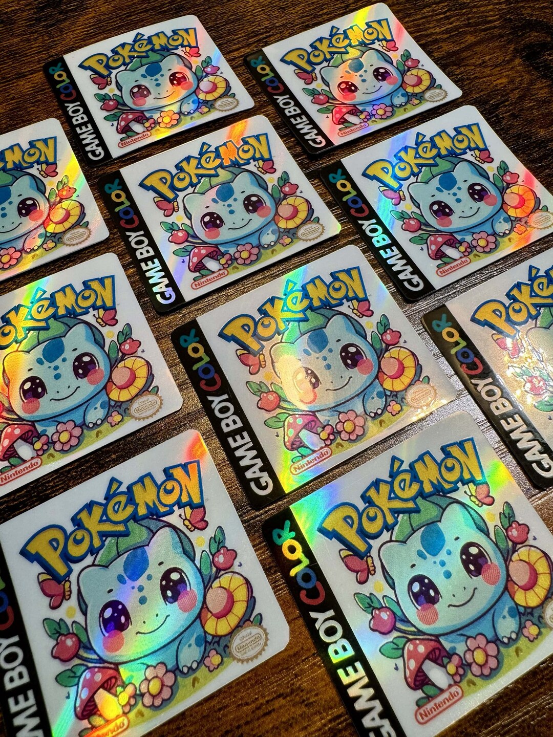 Pokémon Green Holographic Label (bulbasaur Edition)- Laminated ...