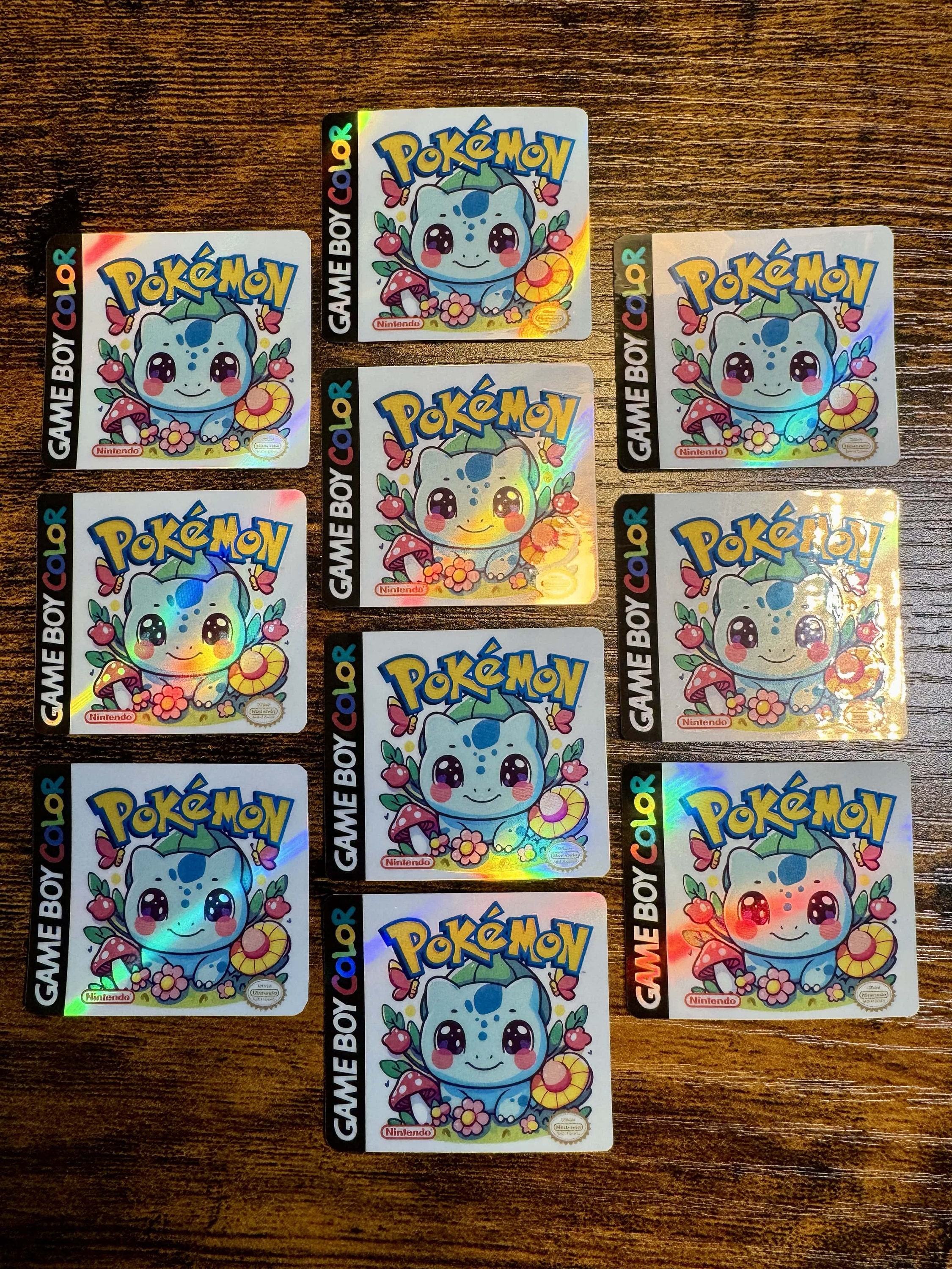 Pokémon Green Holographic Label (bulbasaur Edition)- Laminated ...