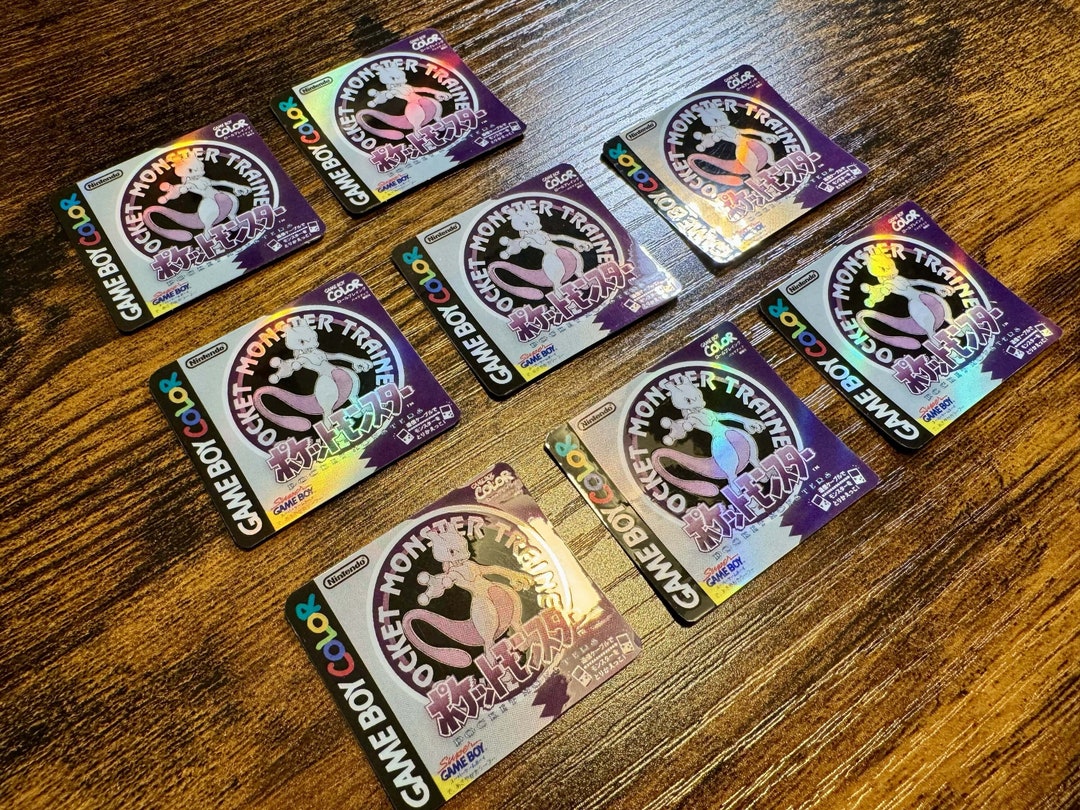 Pokémon Mewtwo Holographic Label (japanese Edition) - Laminated ...