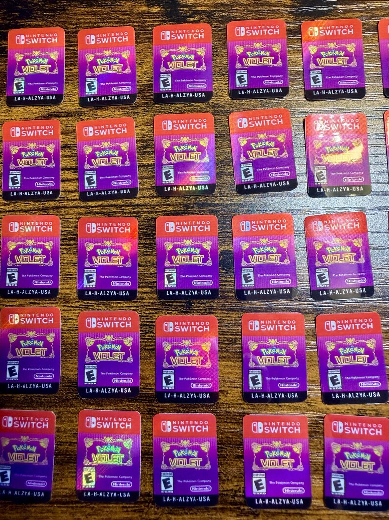 Pokémon Violet Replacement Label for Switch Cartridge - Etsy