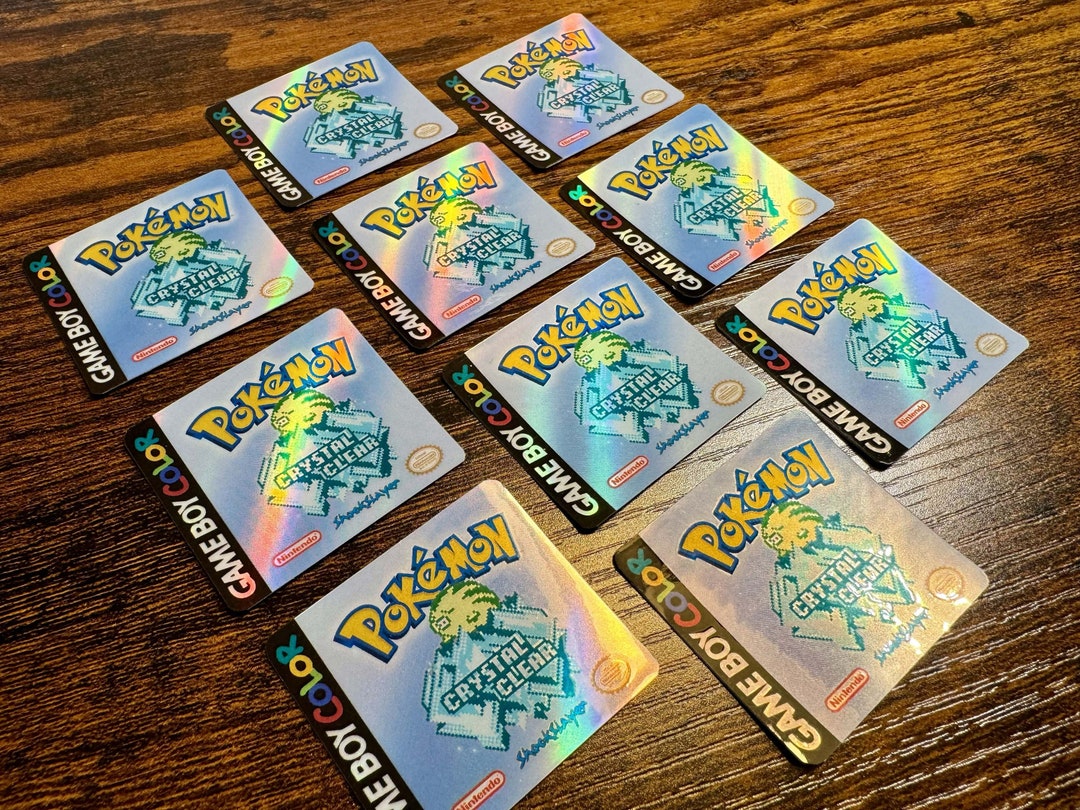 Pokémon Crystal Clear Holographic Label - Laminated Replacement Label ...
