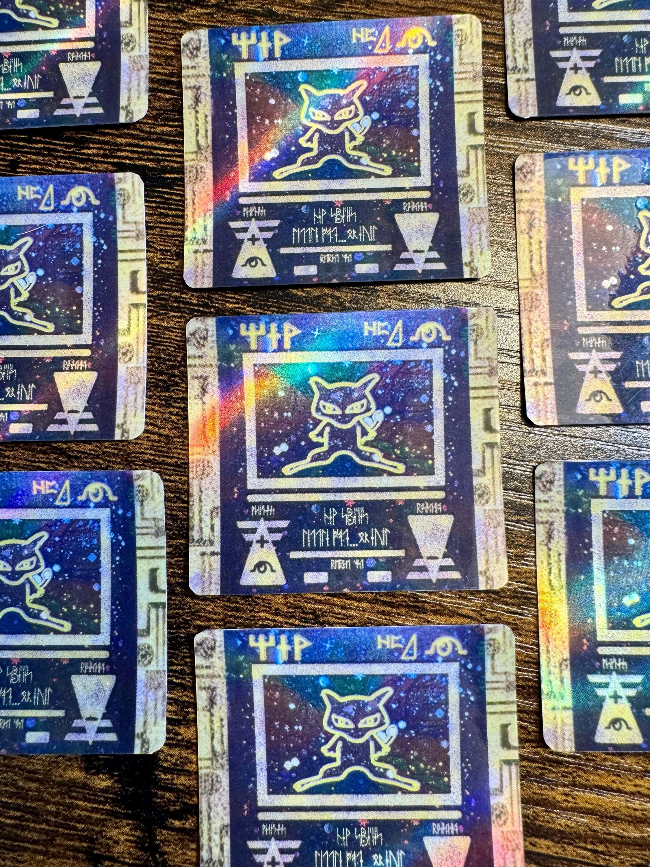 Ancient Mew Holographic Label Laminated Replacement Label - Etsy