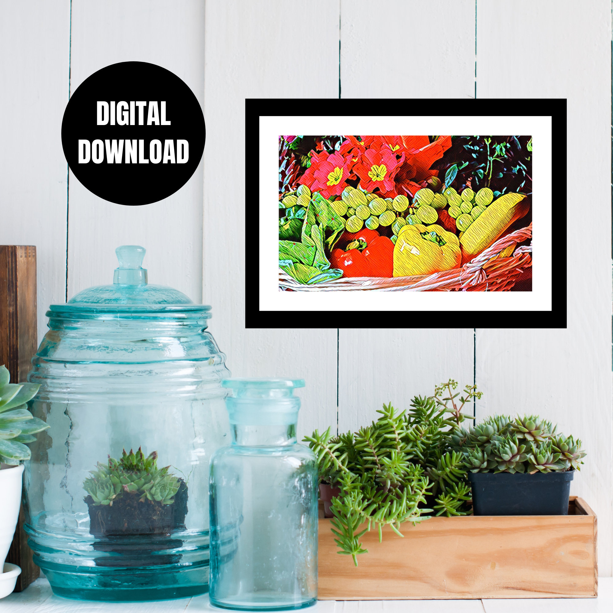 Vegetables Wall Art for Home Decor, Digital Products, Digital Prints ...