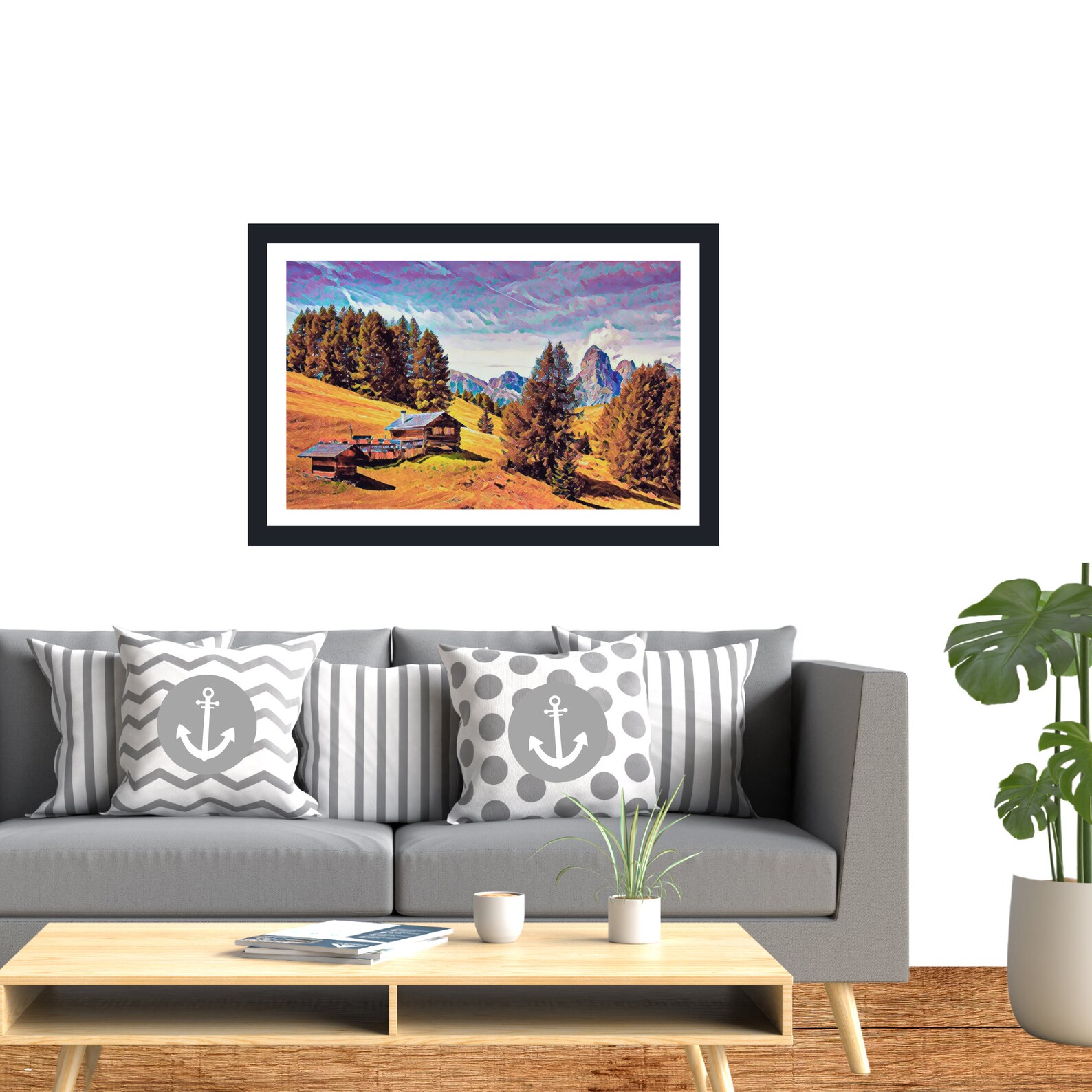 Vintage Mountains Wall Art Home Decor and Office Decor, Digital ...
