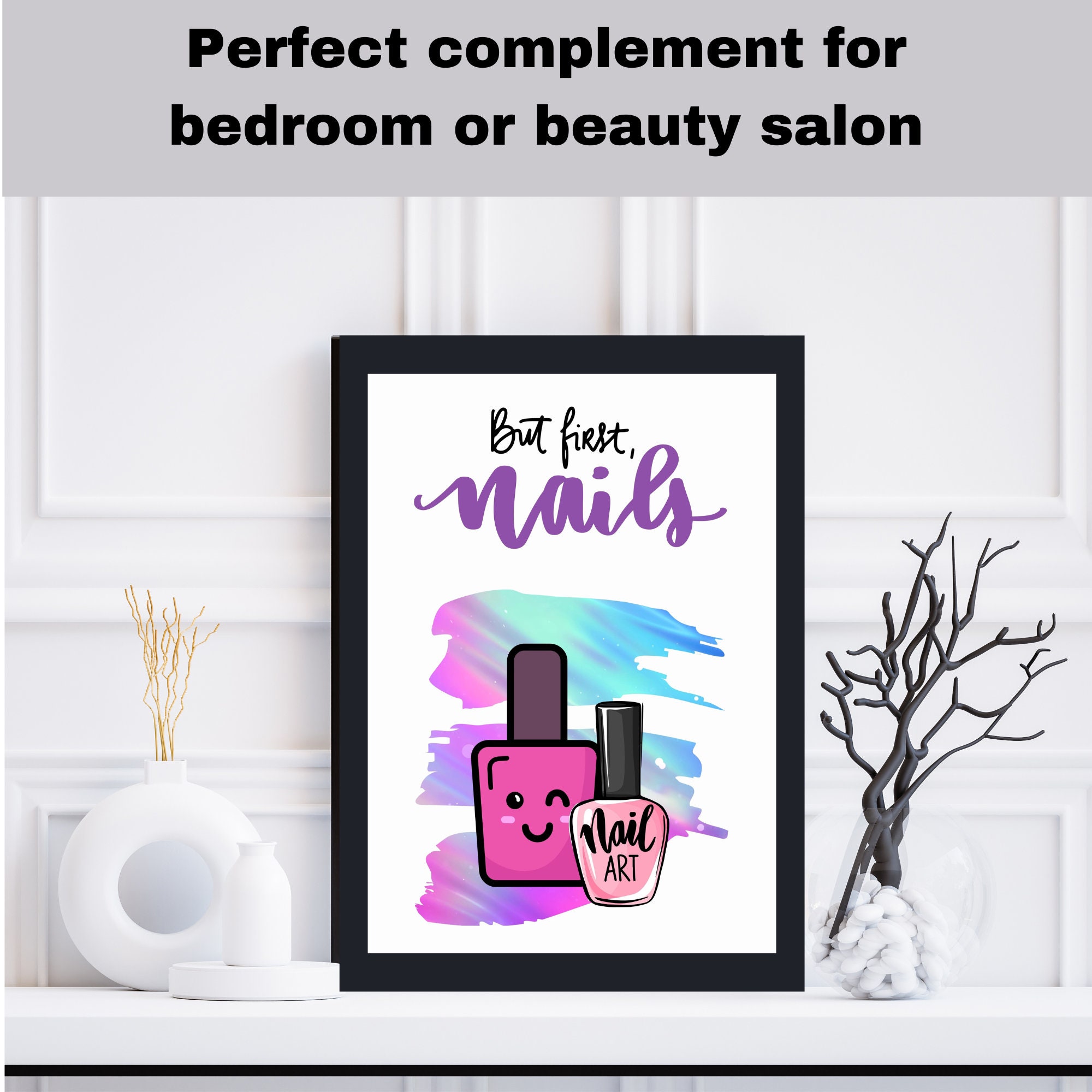 Nail Art Printable, Digital Download Nails Art, Digital Products ...