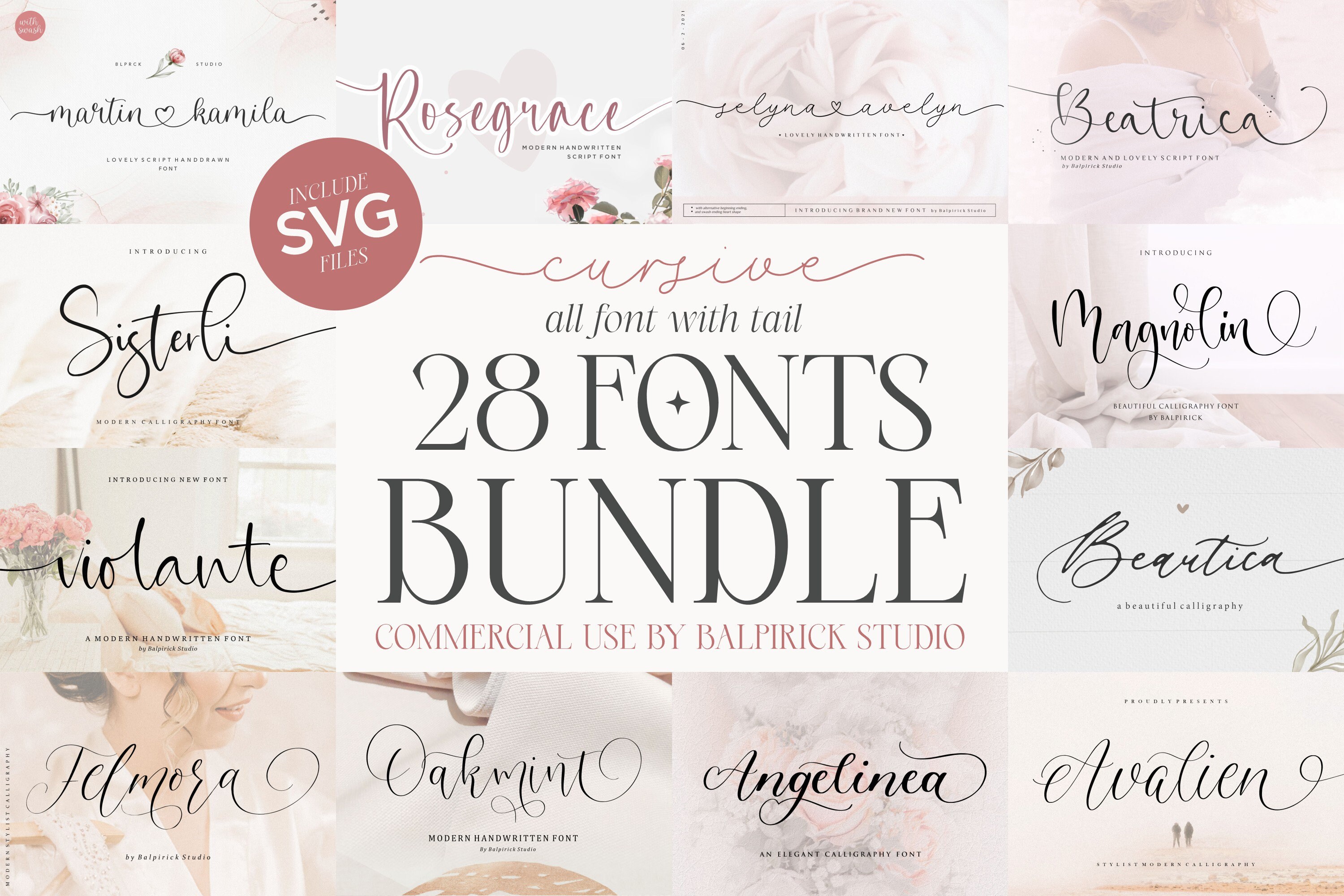 Cursive Font Bundle Calligraphy Font Script Font Farmhouse - Etsy Australia