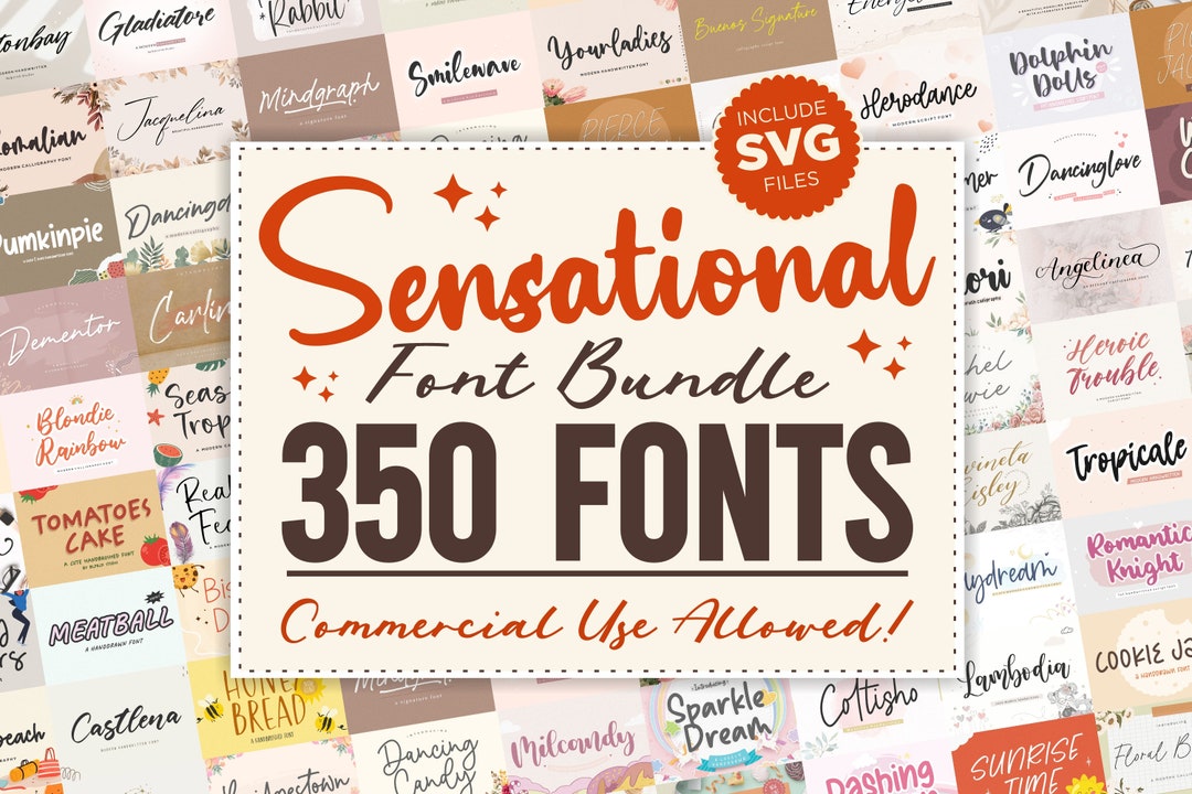 350 Font Bundle: Script, Calligraphy, & Wedding Fonts - Etsy