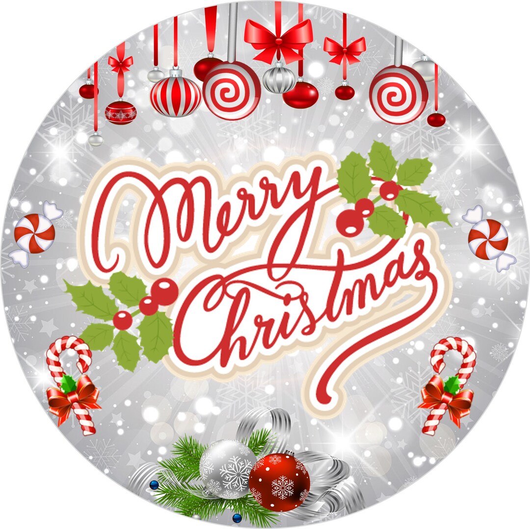 Jelly Transfer christmas 8 Inches Round - Etsy