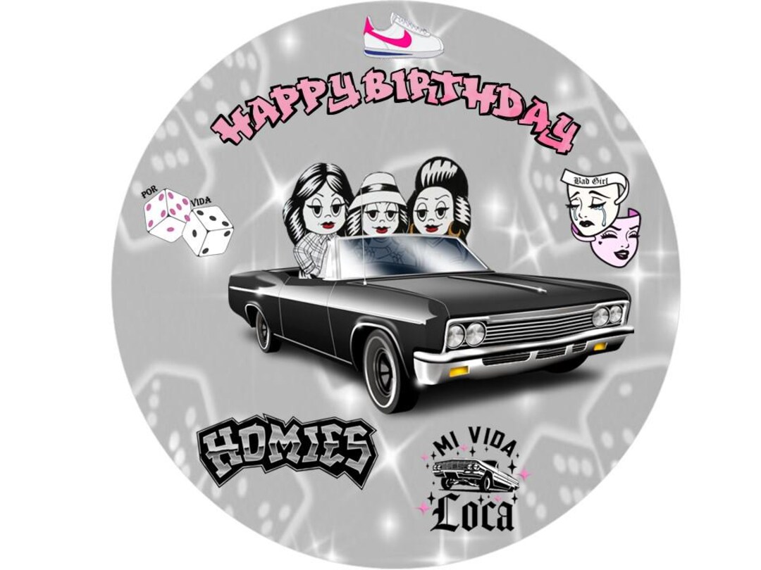 Sugar Paper Cake Topper homies 8 Inch Round - Etsy