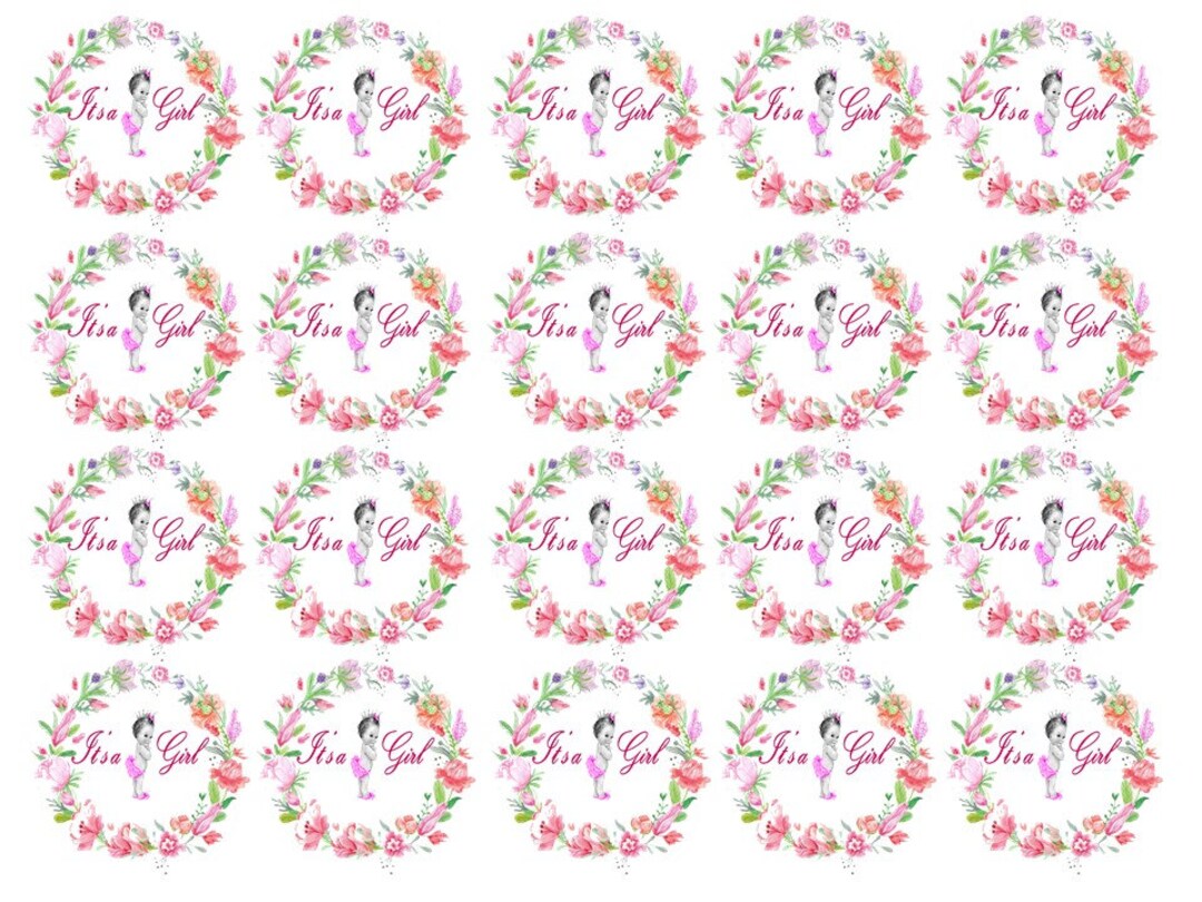 Baby Shower Little Princes Jelly Transfer 24 1.5 Inch Round - Etsy