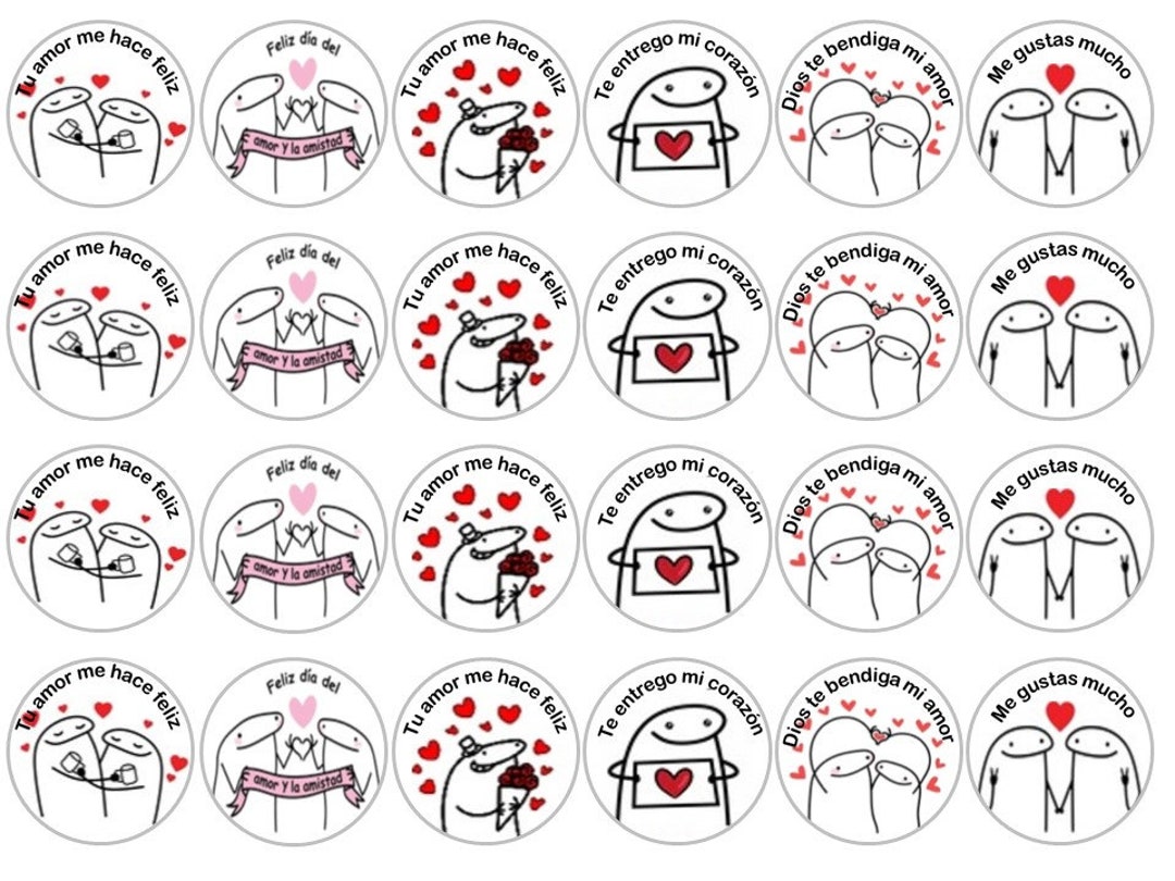 Jelly Transfer on Bond Paper valentine's Day Flork 24 1.5 Inch Round - Etsy