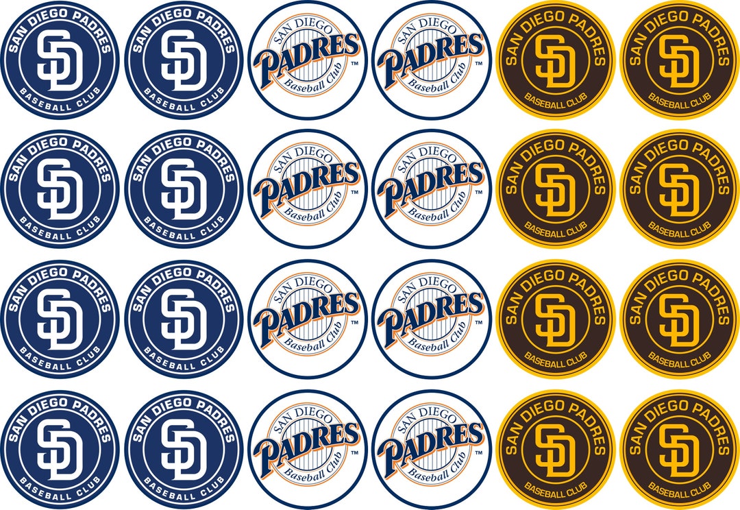 Sugar Paper san Diego Padres 24 Images 1.5 Round - Etsy