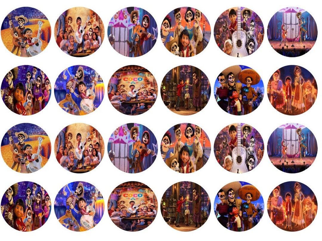 Coco Pelicula 24 Gelatin Transfer 1.5 Inches Round - Etsy