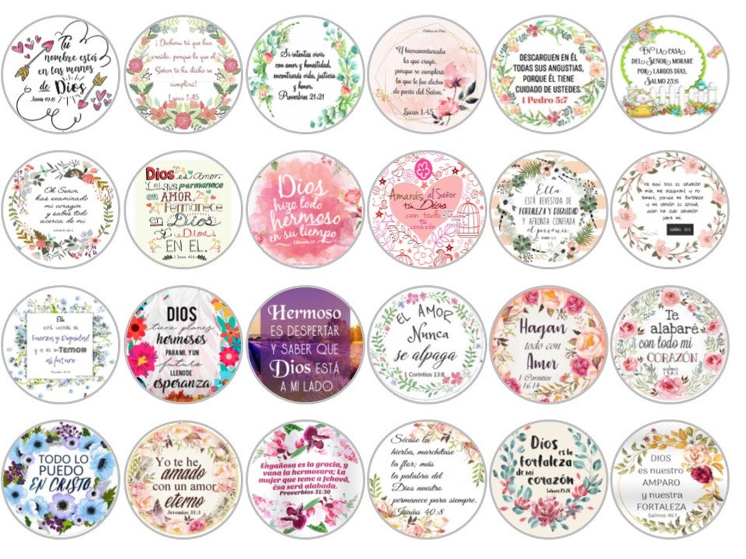 Jelly Transfer Christian Phrases 24, 1.5 Inches Round - Etsy