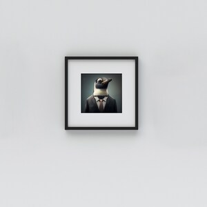 Penguin in Suit - Animal Portrait, Penguin - Digital Download - Print ...