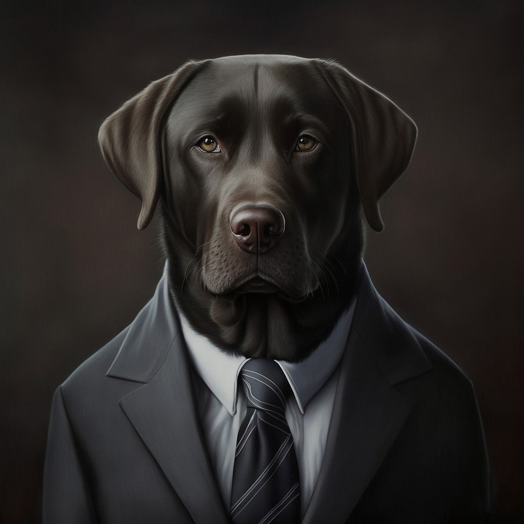 Labrador in Suit - Animal Portrait, Dog - Digital Download - Print ...
