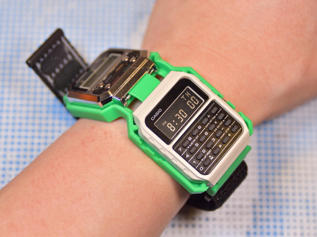 Dual Watch Mounting Kit for Casio A100 & CA53, 3D Printed With Multiple ...