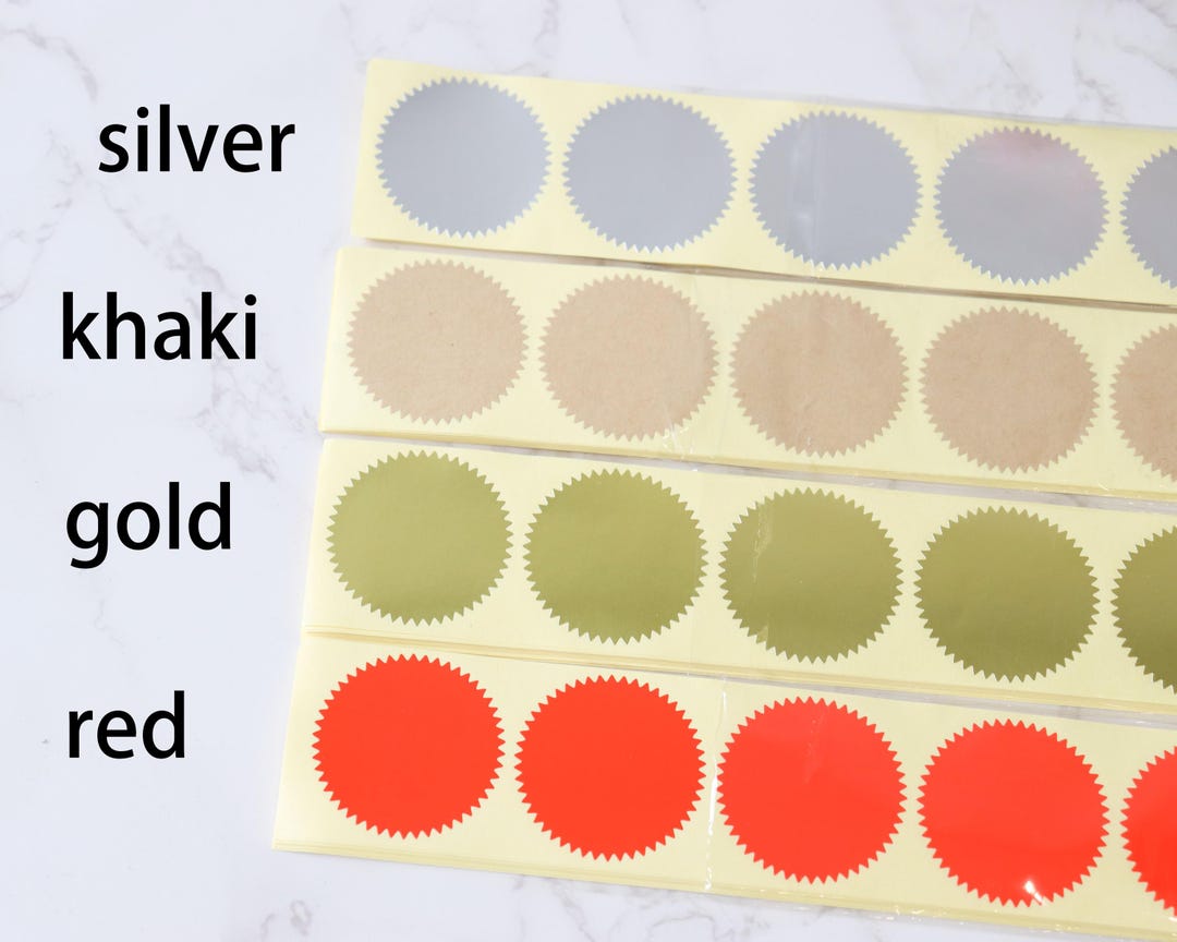 Embosser Foil Stickers Self Adhesive Glossy Silver/gold Seal Labels for ...